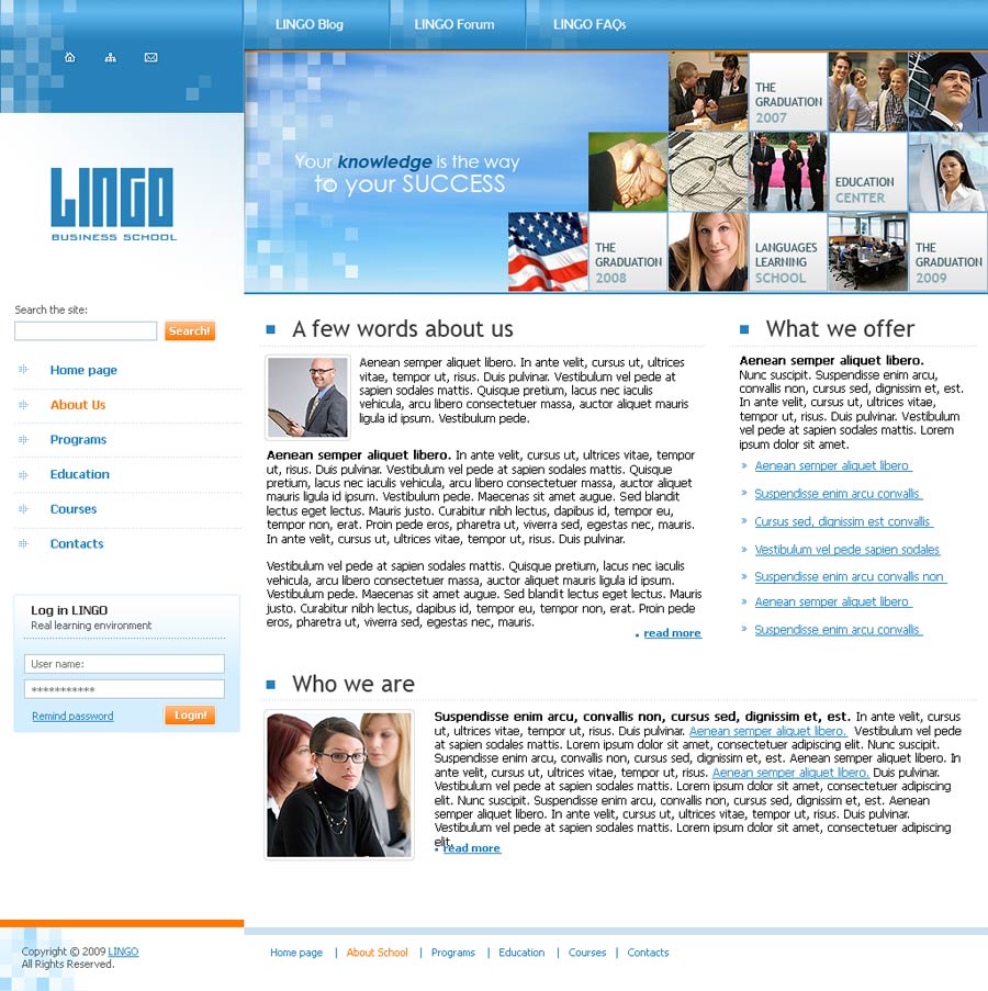 Univarsity website templates ID:300110210