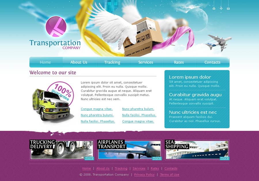 Transportation website template ID: 300110016